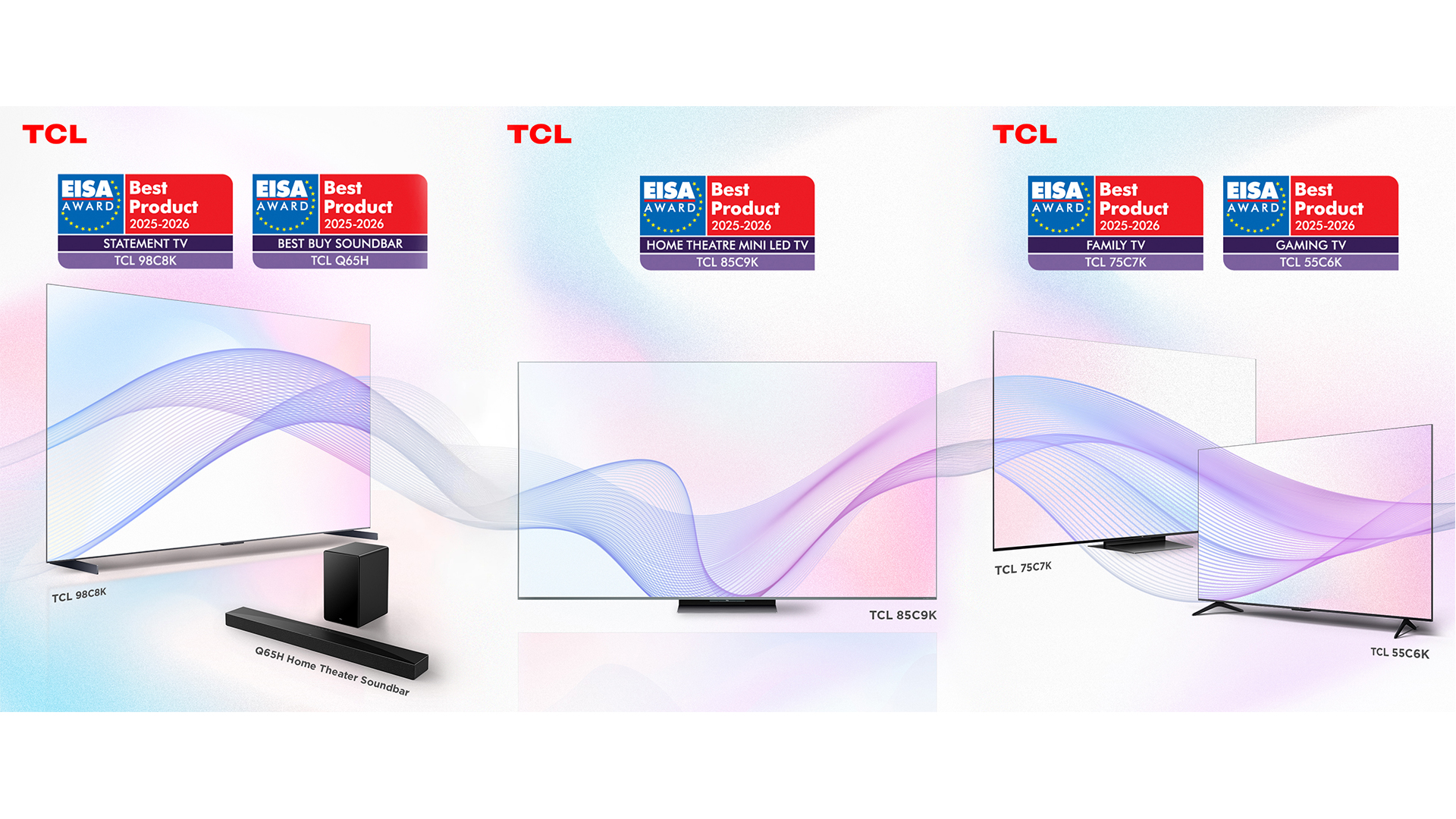 TCL domină cu cinci premii EISA, redefinind excelența în tehnologia ecranelor mari și QD-Mini LED